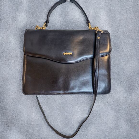 Algo Italiano | Bags | Vintage 98s 1990s Algo Italiano Black Leather ...